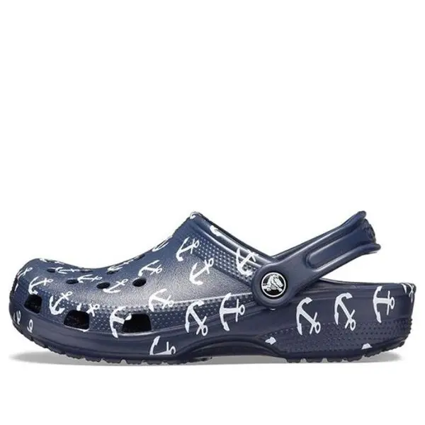 CROCS Classic Clog Printing Sandals - Dark Blue