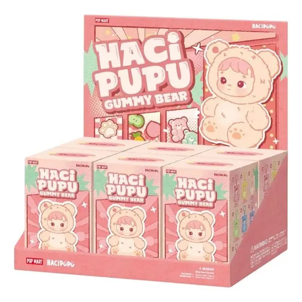 POP MART Hacipupu Gummy Bear Vinyl Plush Pendant Sealed Case - Multi-color