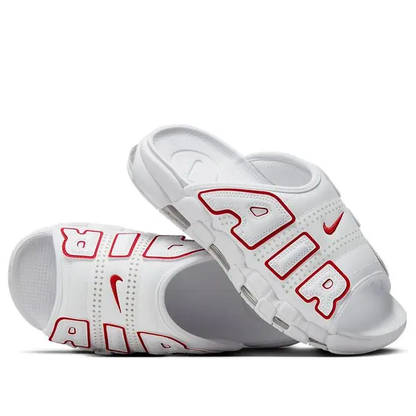 Nike More Uptempo Slide - White/red