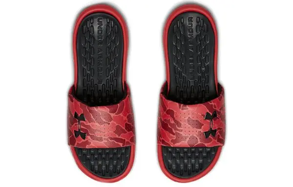 Under Armour Playmaker Diverge Slides Red Camo