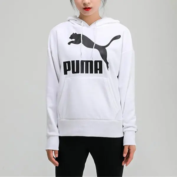 PUMA Classics Logo Hoodie - White/black