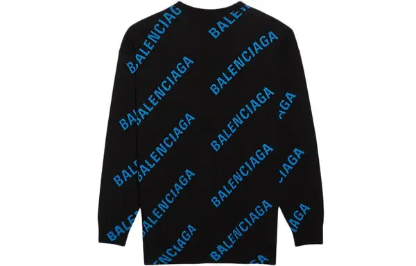 Balenciaga Allover Logo Crewneck Sweater