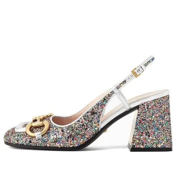 Gucci Lovelight Slingback Mid-heel With Horsebit - Multi-color