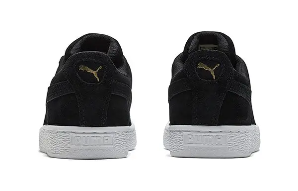 PUMA Suede Low Top Sneakers - Black/gold
