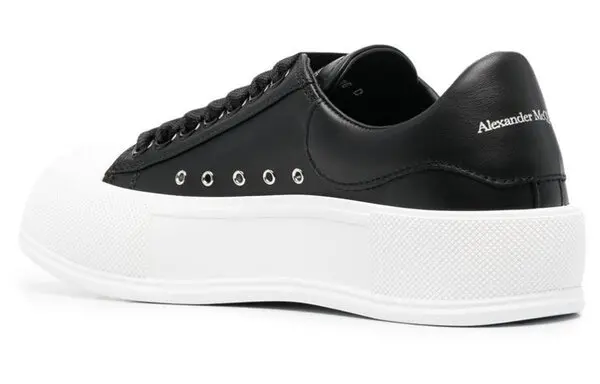 Alexander McQueen Deck Skate Plimsoll Shoes - Core Black/white