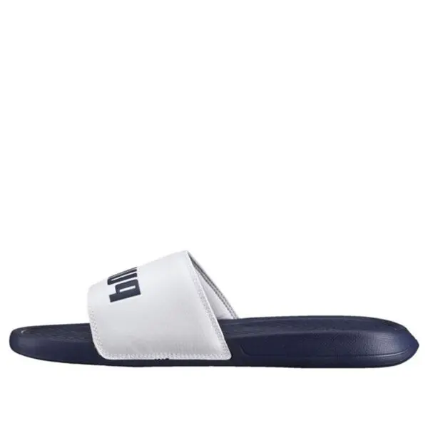 PUMA Popcat Shower Slides - White/blue