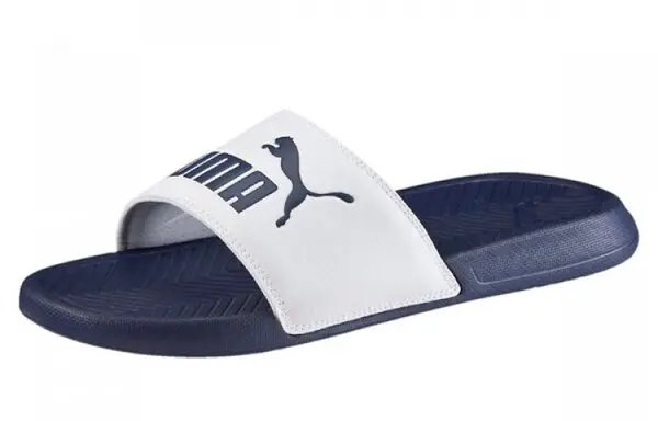 PUMA Popcat Shower Slides - White/blue