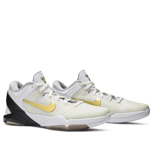 Nike Zoom Kobe 7 System Elite 'home' Athletic Sneakers - White/gold/yellow