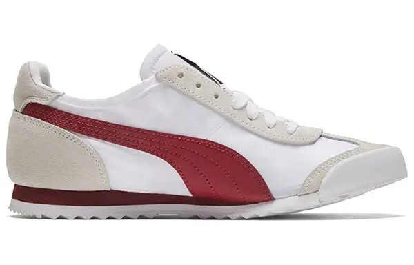 PUMA Roma Og Nylon Low Top Sneakers - White/red/black