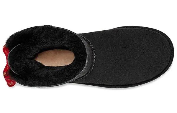 UGG Mini Bailey Bow Plaid Ribbon Boots