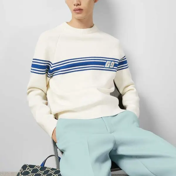 Gucci Knit Wool Sweater With Square Gg