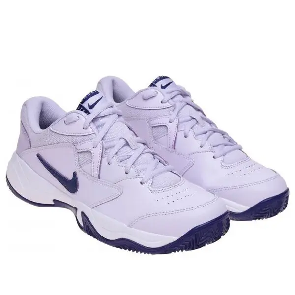 Nike Court Lite 2 Clay Tennis Shoes - White/purple