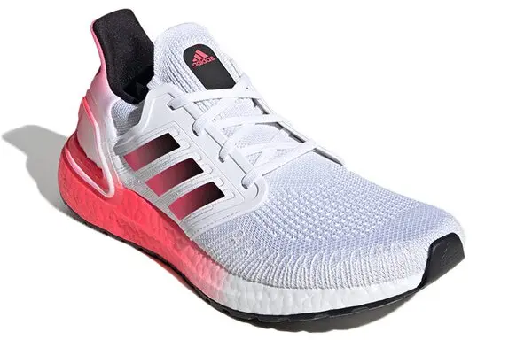 Adidas Ultraboost 20 Athletic Sneakers - White/pink