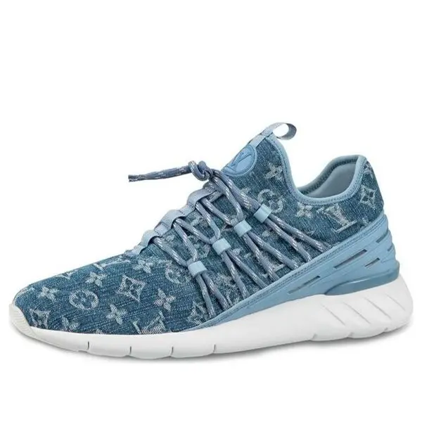 LOUIS VUITTON Fastlane Sneakers Denim Logo Monogram - Blue/white