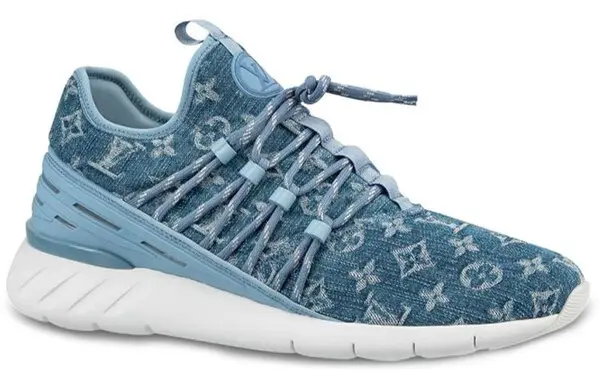 LOUIS VUITTON Fastlane Sneakers Denim Logo Monogram
