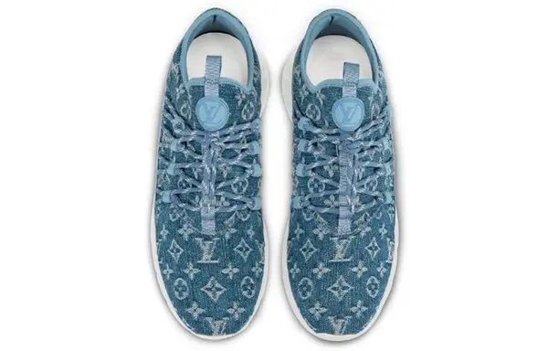 LOUIS VUITTON Fastlane Sneakers Denim Logo Monogram