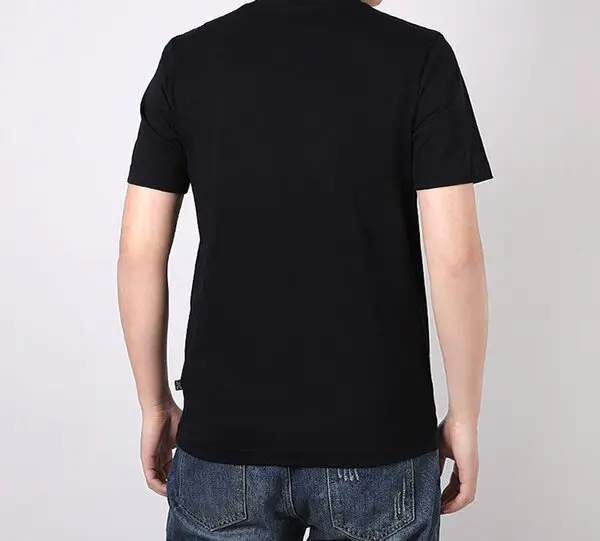 PUMA Big Logo Printed Short Sleeve Tee Black/gold