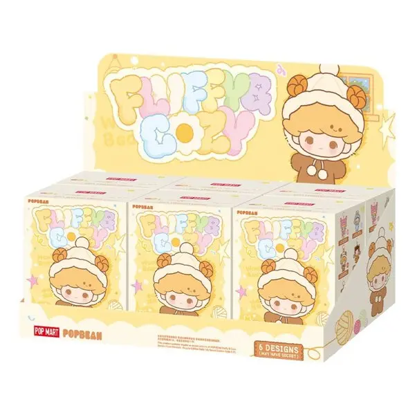 POP MART Pop Bean Fluffy And Cozy Plush Pendant Sealed Case - Multi-color