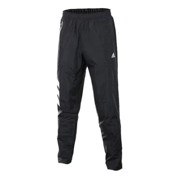 Adidas Stripe Color Block Logo Printing Bundle Feet Sports Pants/trousers/joggers Autumn Black - Default Color