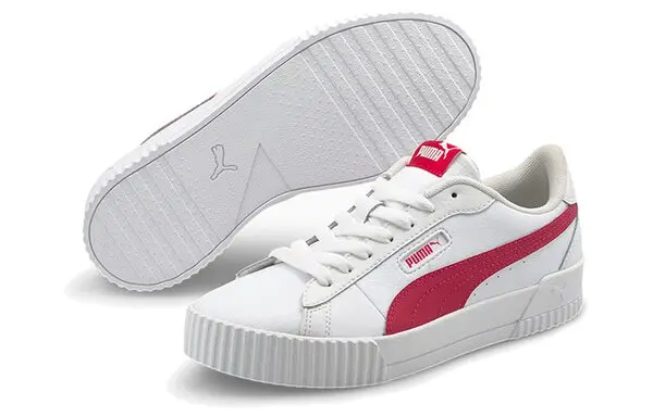 PUMA Carina Crew Sneakers - White/red