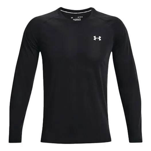 Under Armour Streaker Logo Long Sleeve Performance Shirt - Black