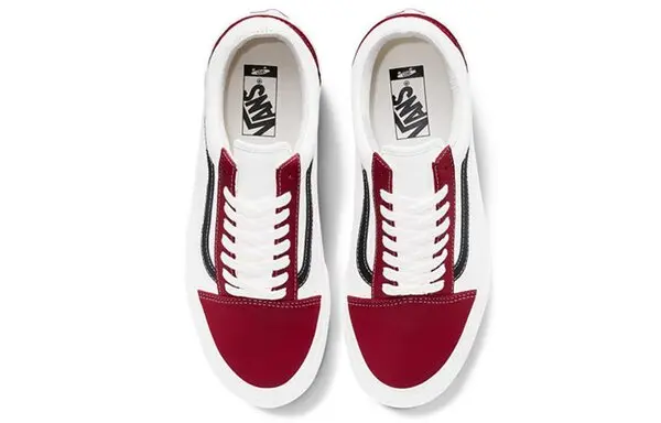 VANS Old Skool Vlt Lx "chili Pepper Marshmallow" Leather Low Tops - Red