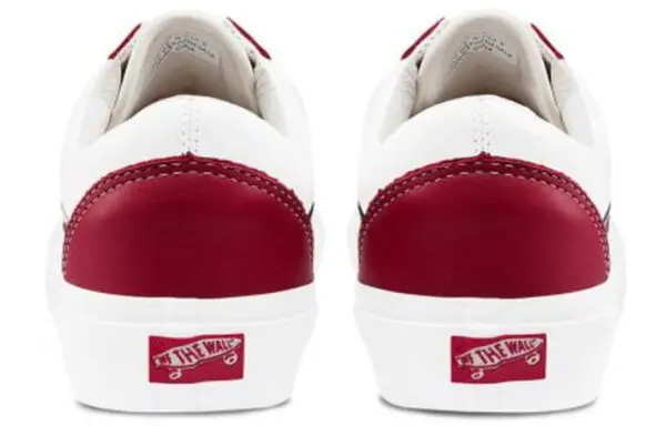 VANS Old Skool Vlt Lx "chili Pepper Marshmallow" Leather Low Tops - Red