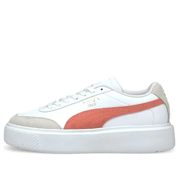 PUMA Oslo Maja Archive Elektro Peach Sneakers - White