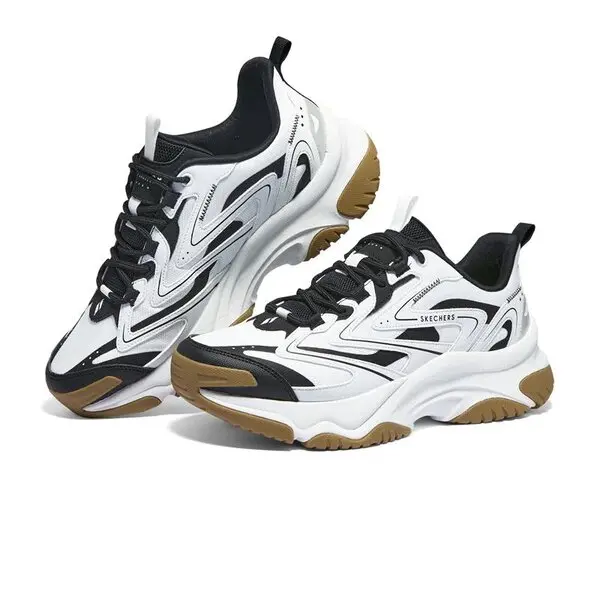 Sketchers Moonhiker Sneakers - White/black/brown