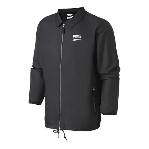 PUMA Downtown Casual Sports Lapel Jacket - Black