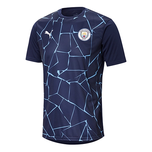 PUMA Mcfc Football Club Short Sleeve Shirt - Blue