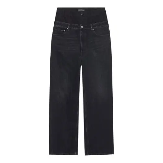 Balenciaga Double Waistband Pants - Black