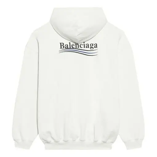 Balenciaga Fw21 Political Campaign Printing Hoodie - White