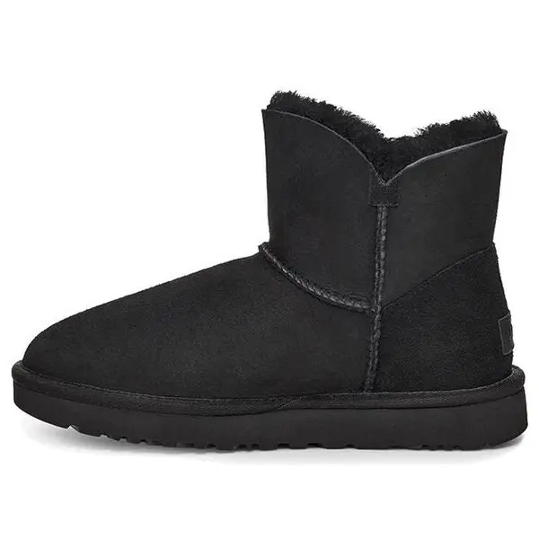 UGG Bailey Zip Mini Fleece Lined Boots - Black