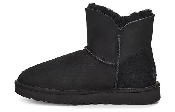 UGG Bailey Zip Mini Fleece Lined Boots - Black