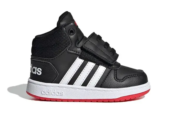 Adidas Hoops 2.0 Mid Sneakers - Black/white/red