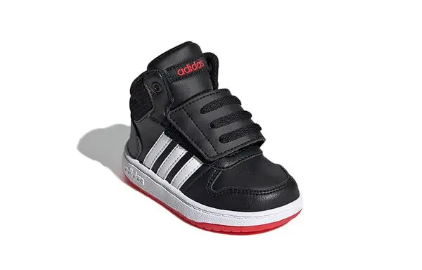 Adidas Hoops 2.0 Mid Sneakers - Black/white/red