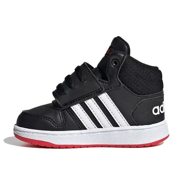 Adidas Hoops 2.0 Mid Sneakers - Black/white/red