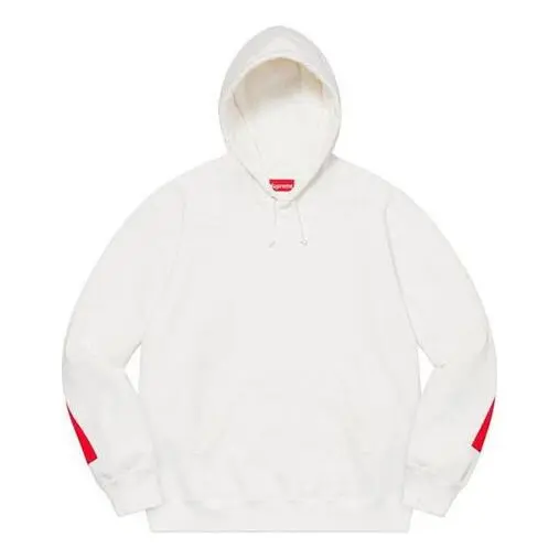 Supreme Big Logo Hooded Sweatshirt - White/red