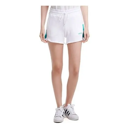 Adidas Neo Side Logo Drawstring Sports Shorts - White
