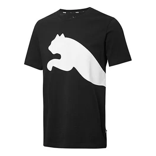 PUMA Logo Printing Round Collar Male - Black