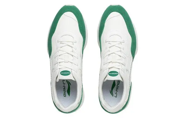 LI-NING Chengfeng Lace Up Sneakers - White/green