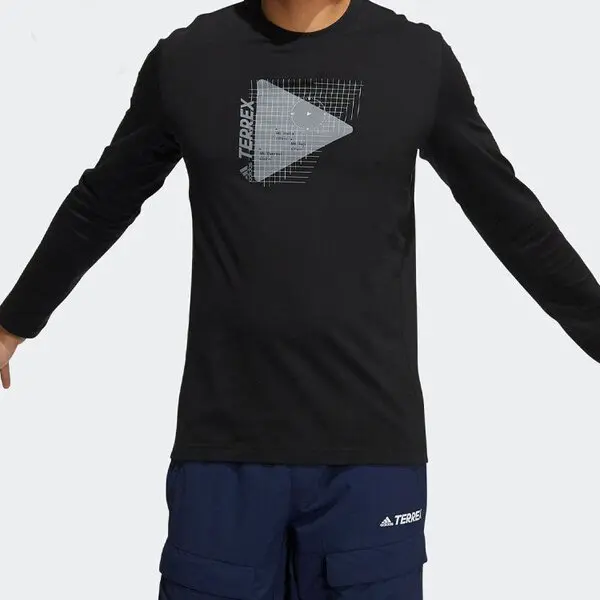 Adidas Play Button Graphic Long Sleeve Pullover