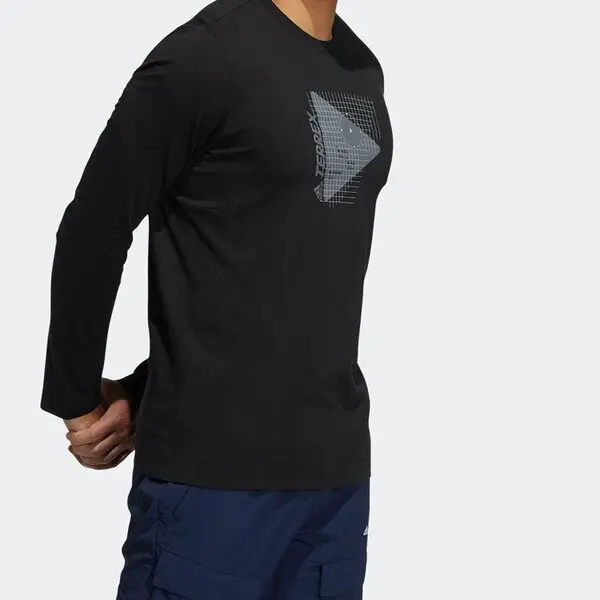 Adidas Play Button Graphic Long Sleeve Pullover