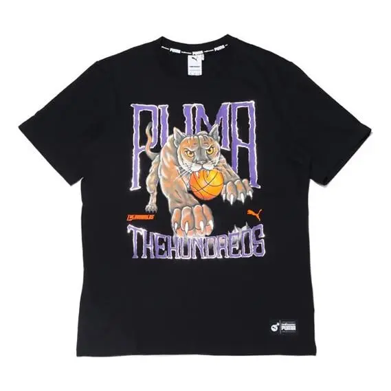 PUMA X The Hundreds Tee Printing Round Neck Short Sleeve - Black