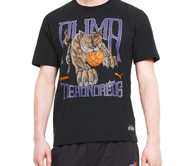 PUMA X The Hundreds Tee Printing Round Neck Short Sleeve - Black