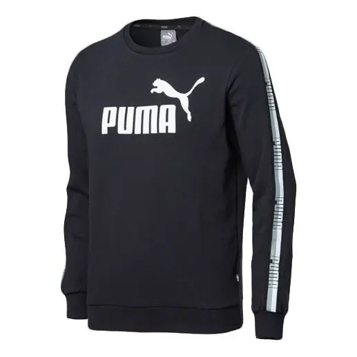 PUMA Logo Printing Round Neck - Black