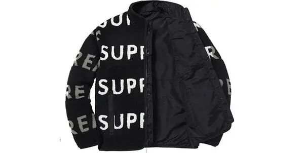 Supreme Reversible Fleece Jacket - Black