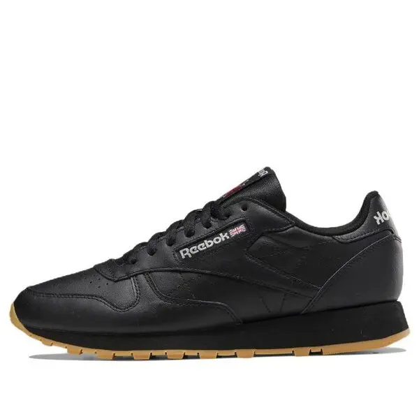 REEBOK Classic Leather Gum Athletic Shoes - Black
