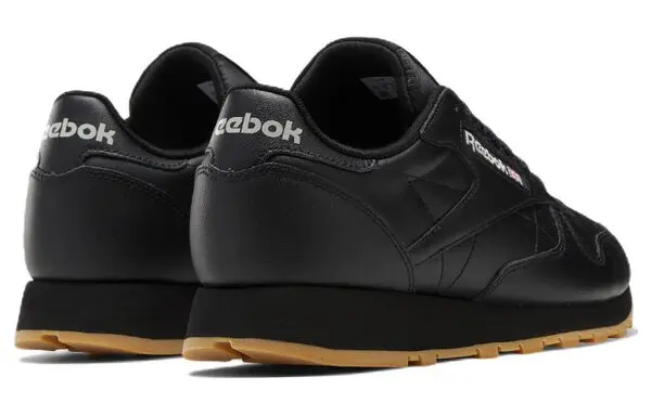 REEBOK Classic Leather Gum Athletic Shoes - Black
